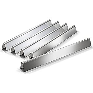 QuliMetal 24.5 Inch Flavorizer Bars for Weber Genesis 300 Series Grills with Side Controls Knobs, Genesis E310 E320 S310 S320 EP310 EP320 (2007-2010), Stainless Steel Heat Plates for Weber 7539 7540