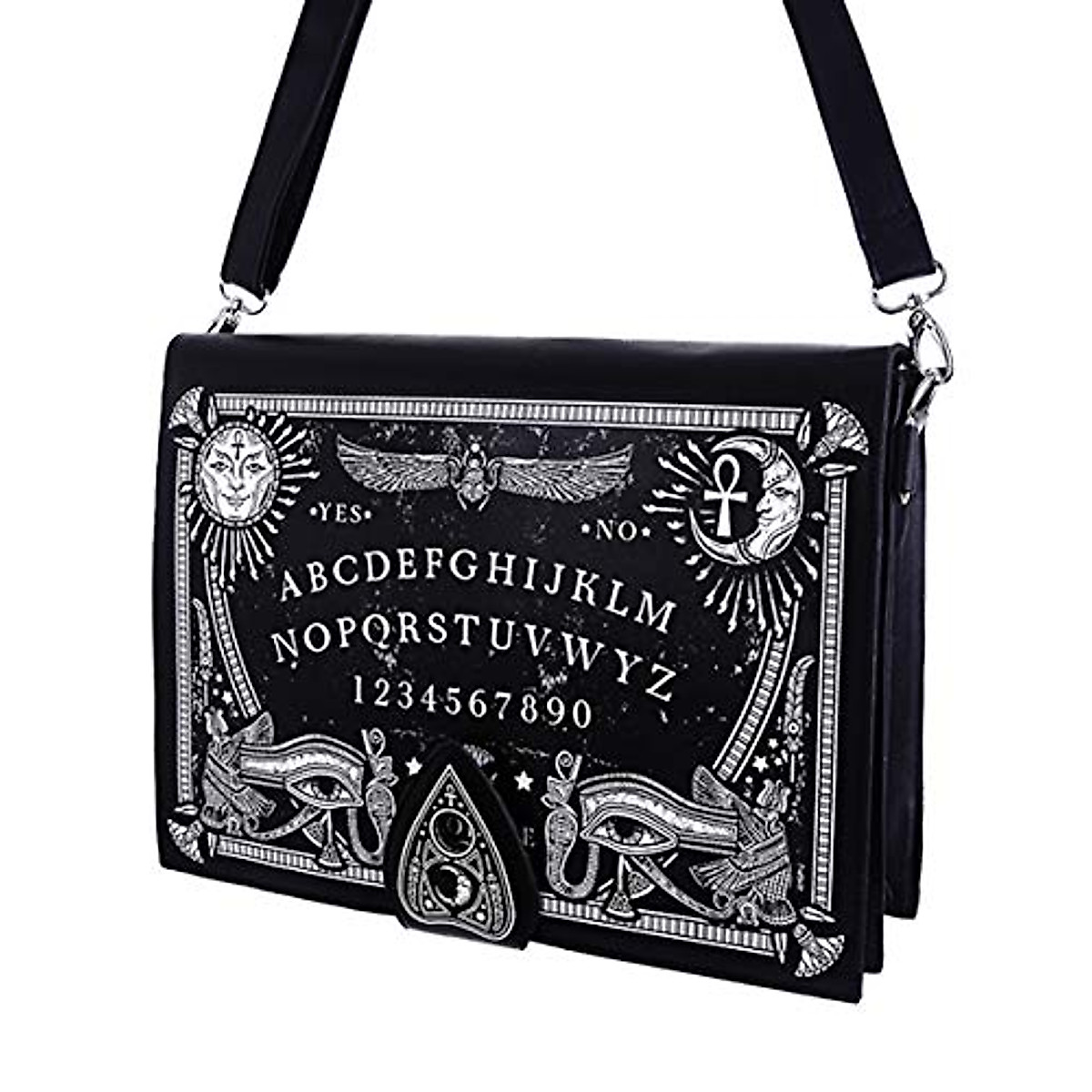RE Style Gothic Ouija Board Occult Spirit Board Handbag, Black