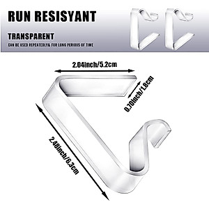 Patelai Upgrade Transparent Clear Tablecloth Clips, Plastic Table Cloth Hold Down Clips Table Cloth Holder for Christmas Home Wedding Party Indoor Outdoor Picnic