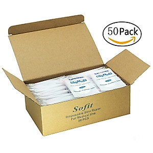 Sofit Women's Disposable Shaving Razors Bikini Trimmers Safety Razors Single Blade 50pc