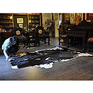 rodeo Cowhide Rug Dark Brindle Size 6x8 Feet Dc