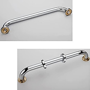 CRODY Grab Bars for Bathroom, Brass Bathroom Grab Bar Support Handle, Shower Handicap Safety Handrail, Mirror Surface Anti-Slip Assist Straight Railing, Elderly Toilet Balance Grip, Towel Rack Toilet