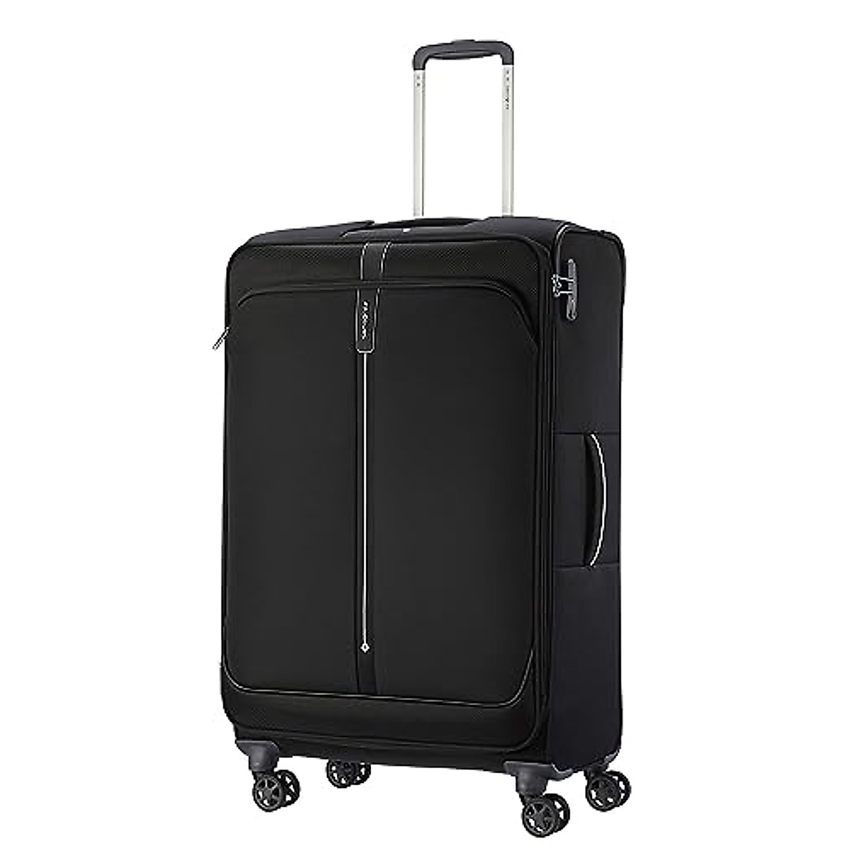 Samsonite Unisex Adults’ Luggage Suitcase, Black, Spinner L Expandable (78 cm-112.5 L)