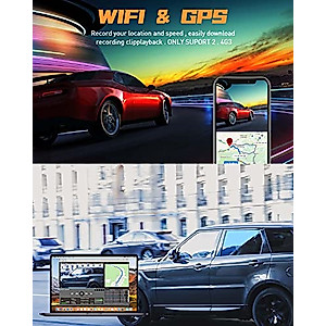 V6D Dash Cam Front and Rear,4K+1080P Dual Dash Camera for Cars,Built-in WiFi GPS Car Camera,3.18-inch Display Dashcam,170° Wide Angle Dashboard Camera Recorder, Night Vision, Parking Monitor