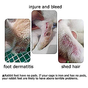 Hamiledyi 6 Pack Rabbit Cage Mats Floor Plastic Feet Pads Mat for Pet Cats Dogs Bunny Hamster Rat Chinchilla Guinea Pig