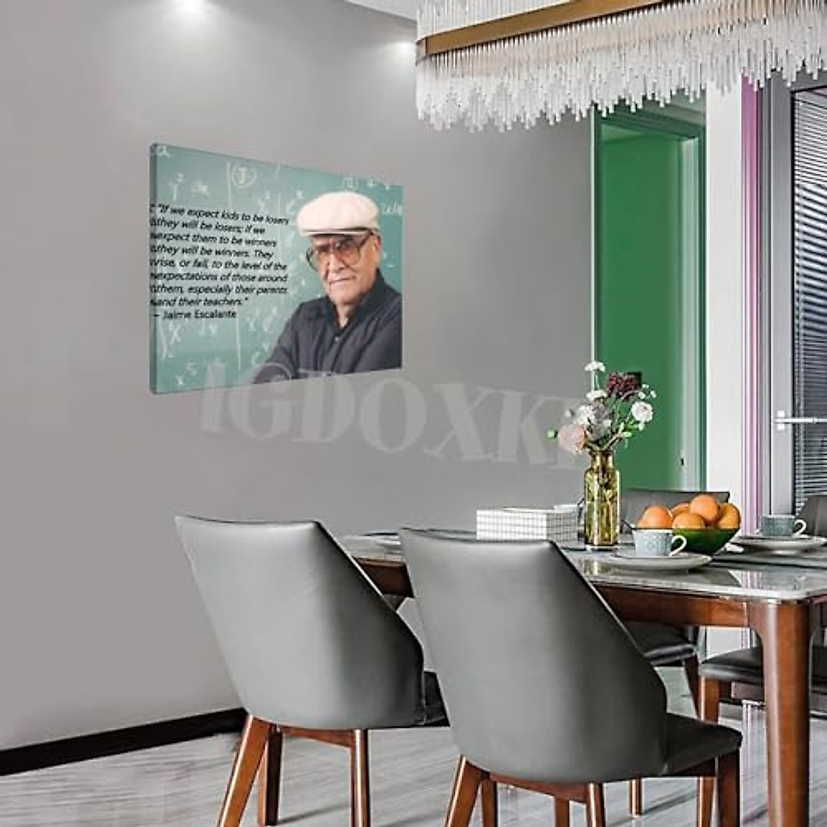 DEVINK Educator Jaime Escalante Famous Quotes Art Poster Aesthetic Art Deco Living Room Bedroom Decor Prints Frame-style 20x16inch(50x40cm)