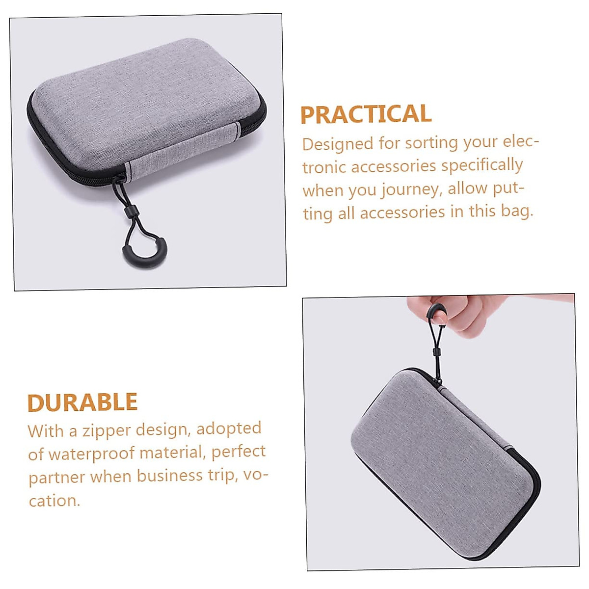 FAVOMOTO 4 Pcs Multifunctional Storage Bag Wireless Mic Bag Portable Wireless Mic Case Usb Guitar Cable Wireless Headset Microphone Headphone Pouch Lapel Storage Box Travel Eva Outdoor