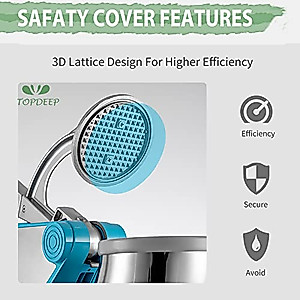 Topdeep Commercial Ice Crusher, 110V Electric Snow Cone Machine ETL Approved, 440LBS/H Snow Cone Maker with Dual Blades, Stainless Steel Shaved Ice Machine or Home and Commercial Use