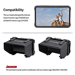 SmallRig Ninja V Sun Hood / Ninja V+ Sun Hood / Shinobi 5” Sun Hood for Atomos Shinobi 5”/ Ninja V / Ninja V+ SmallRig Cage VH2269