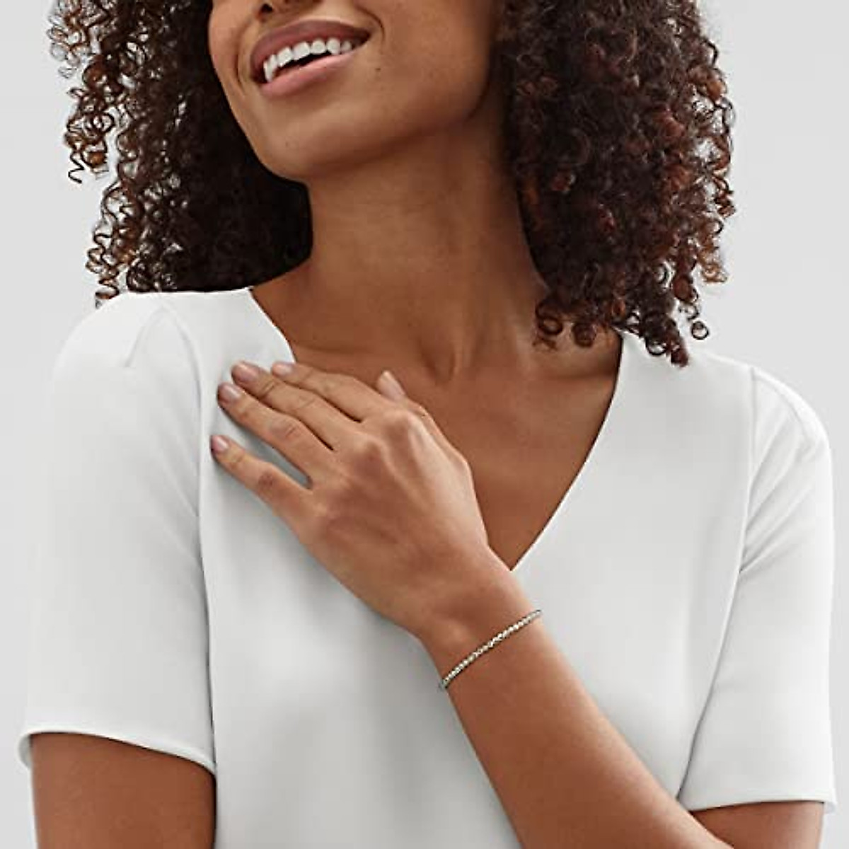 Silpada 'Charlotte' Sterling Silver Stretch Bracelet, 6.75"