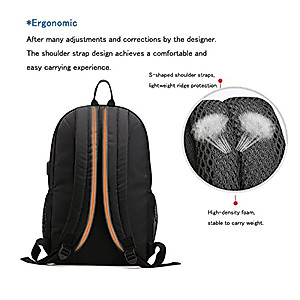 SEWKILNM Smile Luminous Laptop Backpack with USB Charger Port, DJ Music Backpack School Backpack, Birthday Gifts for Teens and Adult