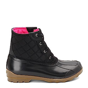 Sperry Port Boot, Black, 2 US Unisex Big Kid