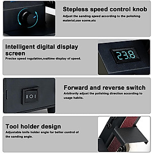 Twotrees Mini Belt Sander, 350W Electric Sander, 1.2x15in Belt Bench Grinder Comes With 10 Pieces of Sanding Belts, Suitable for Grinding Tools Such as Metal, Wood, Aluminum, Etc