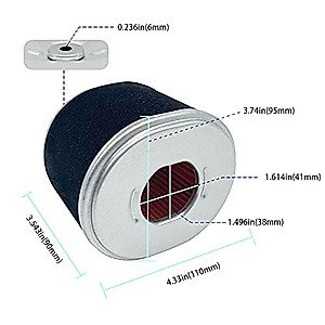 StaiBC Air Filter Fits Honda GX 340 & GX 390. 17210-ZE3-505, 17210-ZE3-010, 5252697, 2893907, Oregon:30-417, Rotary:19-7712, 100-012