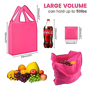 10 Pack Bulk Reusable Grocery Bags,Multicolor Durable Machine Washable Grocery Bags for Shopping X-Large 60LBS Heavy Duty Folding Reusable Bags Totes Storage Bag Lightweight Polyester Fabric