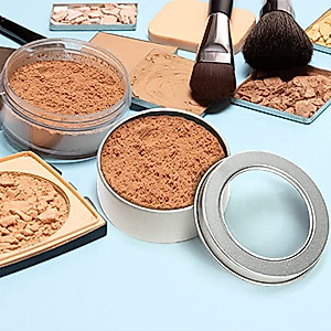 Yesland 30 Pack 2 Ounce Metal Tin Cans - Round Empty Containers with Clear Top for Candles, Arts & Crafts, Storage in Kitchen & Office Use