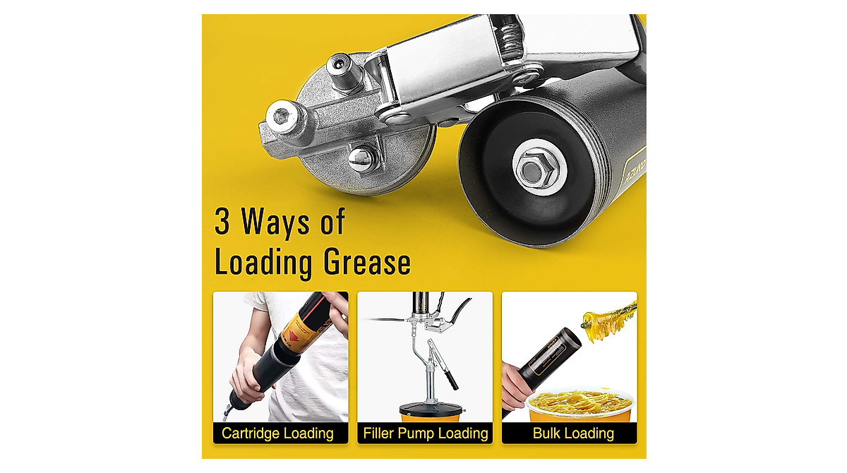 AZUNO Heavy Duty Grease Gun – 6500 PSI Power