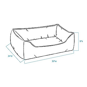 Pendleton Harding Kuddler Dog Bed, 24" L X 30" W X 9" H, Medium, Black / Tan