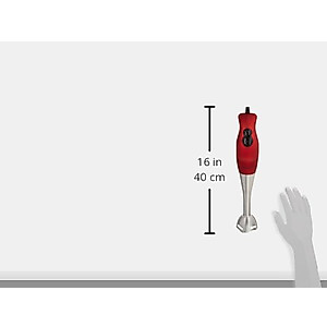 Brentwood Hand Blender, 2-Speed 200W, Red
