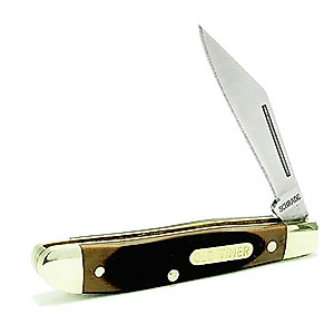 Old Timer 12OT Pal Traditional Folding Pocket Knife with 2.2in High Carbon Stainless Steel Blade, Sawcut Handle, and Convenient Size for EDC, Whittling, Camping, Hunting, General Use, and Outdoors
