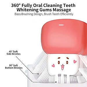 Zuzuxia U Shaped Toothbrush Kids Toothbrushes, Soft Food Grade Silicone Kids Toothbrushes U Shape Toothbrush for Kids Baby Toddler 360° U Toothbrush