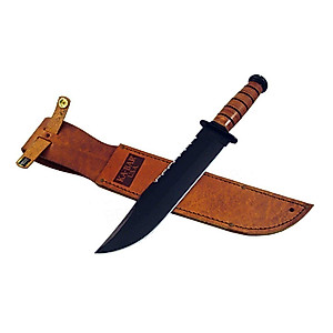 Ka-Bar Leather Handled Big Brother Knife