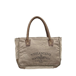 Myra Bags Star On Upcycled Canvas Hand Bag S-1047, Brown, Size One_Size