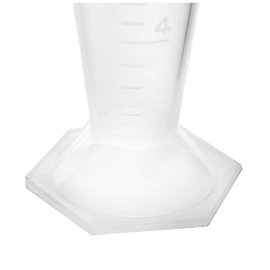 EISCO Conical Measure, 12ml - Polypropylene Plastic, Translucent - Pouring Spout - 1ml Raised Graduations - Hexagonal Base