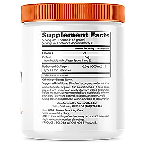 Doctor's Best Pure Collagen Types 1 & 3, Promotes Healthy Skin Hair & Nails – Bone & Joint Support, 7.1 Ounce (Pack of 1)