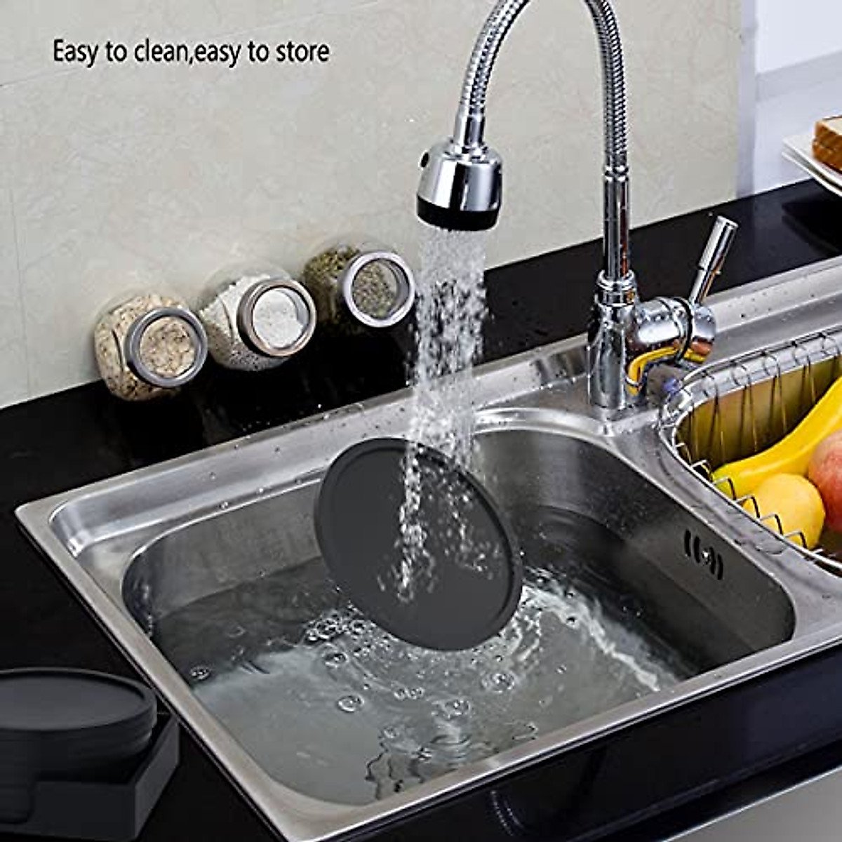 Coasters for Drinks Set of 8, Jolumros Silicone Coasters Soft Anti-Slip Durable Reusable Coaster with Holder for Tabletop Protection, Heat Resistant Coaster Set for Drinking Glass Coffee Cup