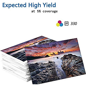 NineLeaf Remanufactured High Yield Ink Cartridge Compatible for HP 63 63XL F6U64AN Use in Envy 4513 4511 4520 4516 Officejet 4650 5255 5258 3830 3833 DeskJet 1112 3636 (Tri-Color,1 Pack)