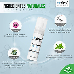 DrZinX Bad Breath Treatment 8 Pack Long Lasting Breath Freshener, Hydrating Oral & Throat Spray with Zinc and Hinokitiol (Zinc Ionophore)