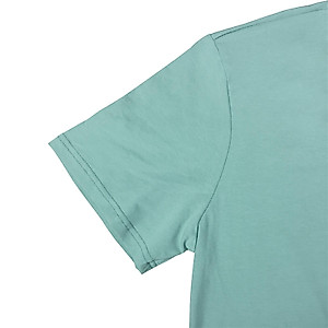 YITAN Women Casual Graphic Tees Round Neck T-Shirts Light Green XX-Large