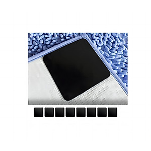 8 PCS Grippers of Rug Pad, Non-Slip Carpet Pad for Hardwood Floors and Tile, Reusable and Washable Area Carpet Tape, Double-Sided Adhesive Pads, Keeps Corners Flat