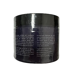 BeautyFrizz Lavender Body Scrub for Women - Exfoliating Body Scrub - Contains Sea Salt, Aloe and Shea Butter - Gently Exfoliates - 24 Oz - Pack of 2