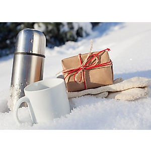 Mixpresso Coffee Flask +Coffee Mug, Stainless Steel Coffee vacuum flask For Hot Coffee or Cold Tea Fits Car Caddy or Backpack, Leak Proof Travel Mug, 17 Ounce Coffee Thermos