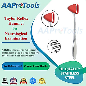 AAProTools Lot of 6 Red Taylor Tomahawk Reflex Hammer for Neuro Examination