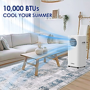 COLZER 10,000 BTU Portable Air Conditioner for 400 Sq Ft 3-in-1 Portable AC Unit with Remote Control for Large Room