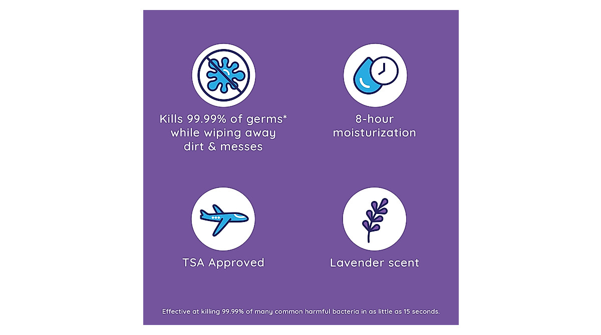 Wet Ones Lavender Hand Wipes: Kill Germs, Moisturize Skin