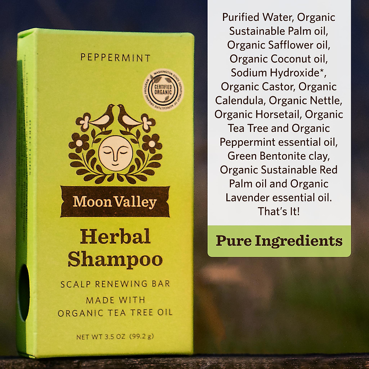 Moon Valley Organics HERBAL SHAMPOO BAR BUNDLES (Peppermint)