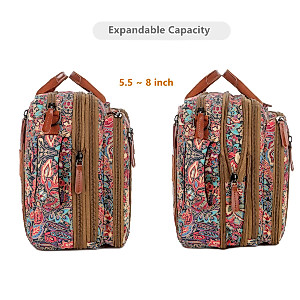 Baosha Convertible Backpack Briefcase 15.6 Inch Laptop Bag Case Outdoor Travel Backpack Hiking Rucksack for Women BC-04 (HS)