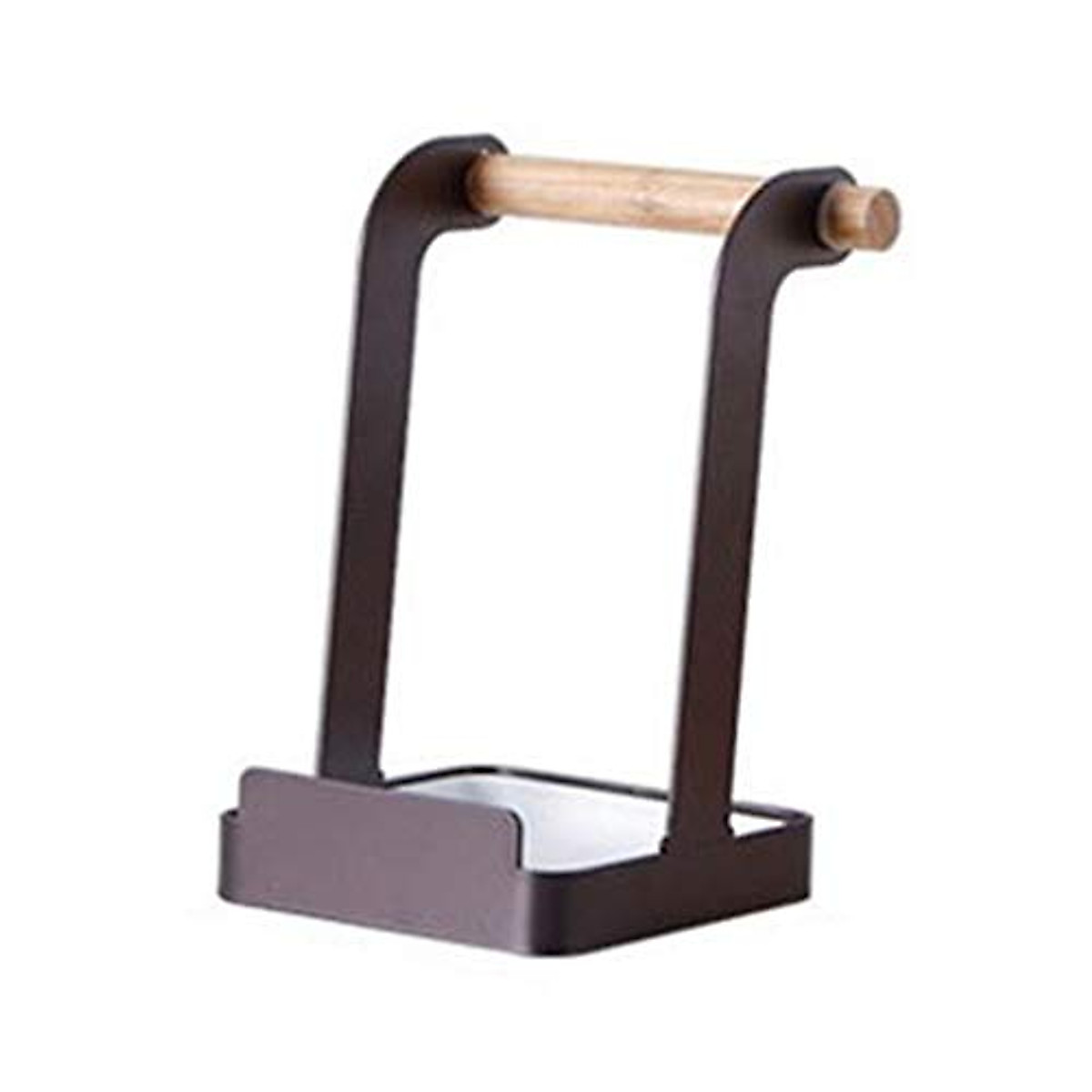 JKPOWER Spoon Pot Lid Shelf Plate Pan Stand Rest Holder Storage Rack Kitchen Utensil Pot Lid Holder White