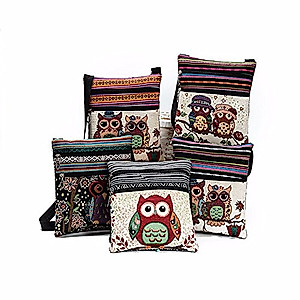Embroidered Owl Tote Bags Women Shoulder Bag Handbags Postman Package Fashion Shoulder Bag Postman Package.