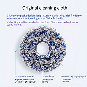 Szxtdzsw Compatible with Ecovacs Deebot X1 Omni,X1 TURBO,X1 Plus Robotic Vacuum Cleaners Replacement Part Kit-1 main brush, 5 dust bags, 4 mop cloth pads, 2 HEPA filters, 6 side brushes