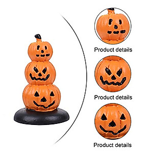VOSAREA Halloween Mini Pumpkin Doll Decorations Autumn Tabletop Home Desktop Decor for Halloween Party Thanksgiving Autumn