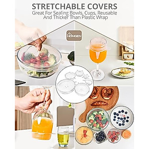 HOMGEN Reusable Storage Bags, 26Pcs BPA Free PEVA Fridge Reusable Storage Bags Leak Proof Resuable Freezer Bags, Reusable Gallon Bags, Reusable Sandwich Bags for Meat Fruit Veggies etc