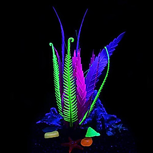 LPFLASAT Fish Tank Decorations Aquarium Decorations Fish Tank Accessories Aquarium Decor Fish Tank Decor Aquarium Decorations Fish Tank Glow Plants Aquarium 1Pieces (B)