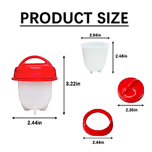 Vyooxcy 6 Pcs Egg Cooker，Boiled Egg Cooker without Shell，Silicone Non-stick Egg Boiler for breakfast