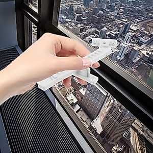 DOITOOL Window Stopper Window Safety Baby Proof Sliding Door Locks Sliding Door Stopper Sliding Doors Security Lock Window Lock White Child Protection Abs Anti- Lock