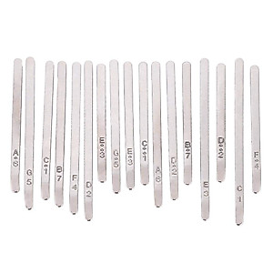 Thumb Piano Keys Set Kit, Bridge Saddle and 17 Stainless Steel Keys for Kalimba Thumb Piano DIY Replacement Parts Keyboard instrument accessories